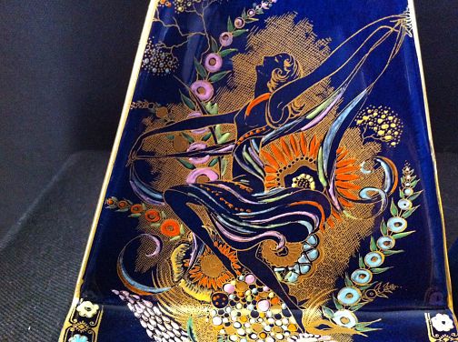 CARLTON WARE, A FABULOUS PAIR OF DANCING FIGURE BOOKENDS: Clarice Cliff ...